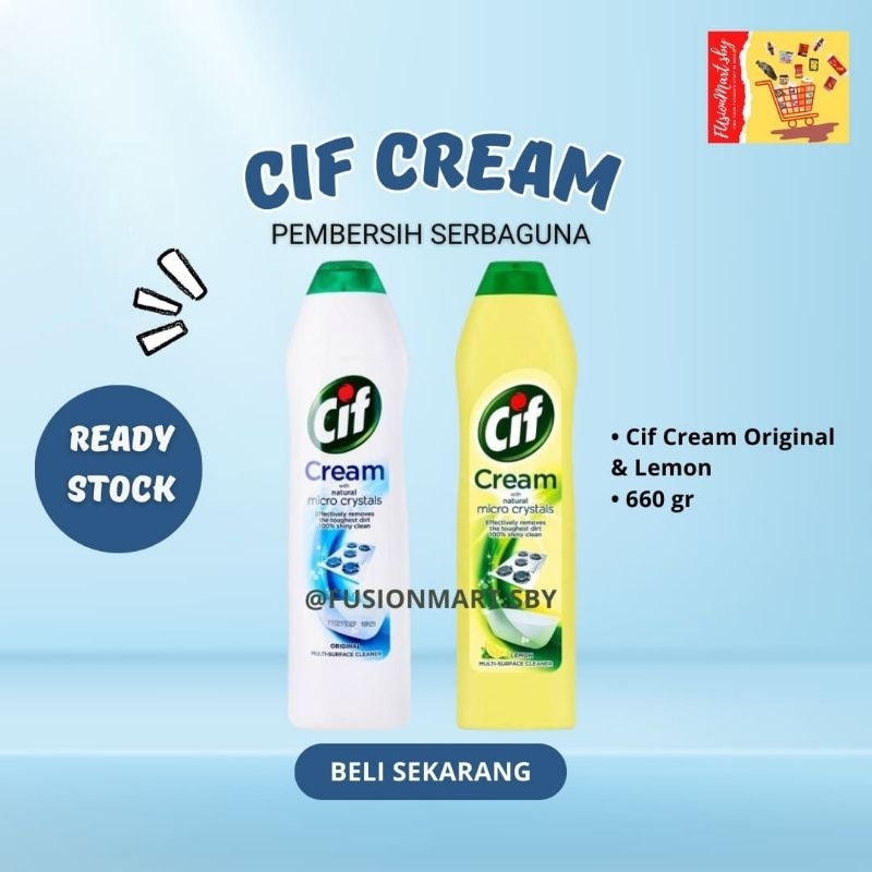 Jual cif cream lemon serbaguna 660 gr | pembersih dapur | satuan ...