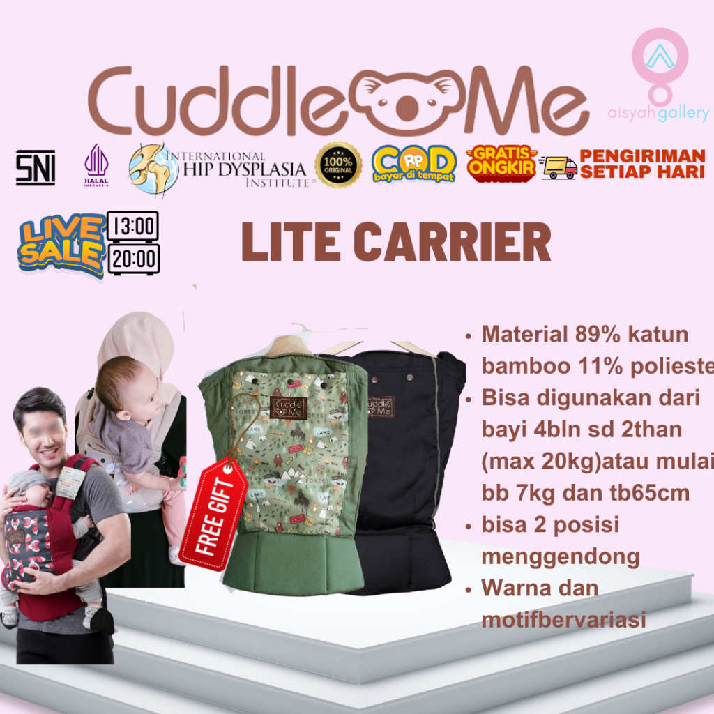 Jual CuddleMe Lite carrier Gendongan cuddle me SSC litecarrier | Shopee ...