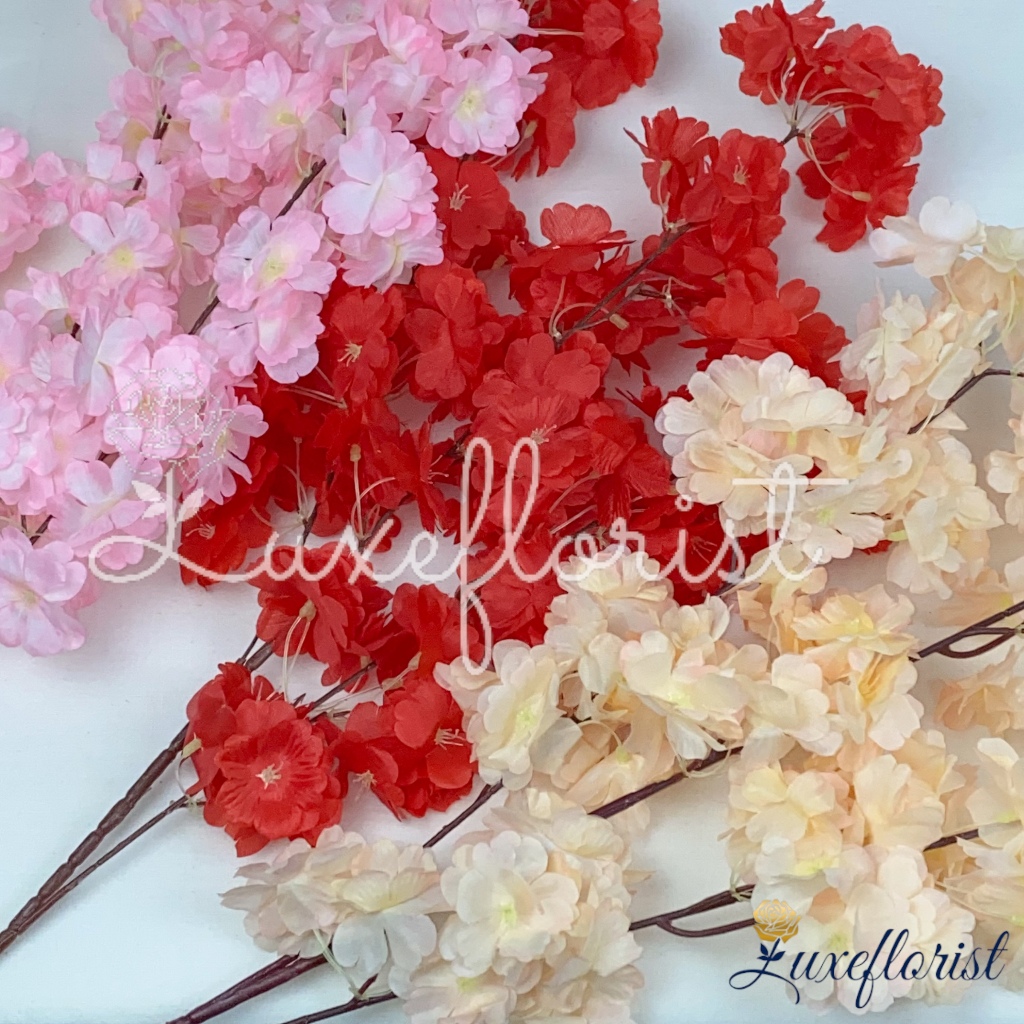 Jual Bunga Cherry Blossom 1 Meter Mei Hua Artificial 1 PCS - Bunga ...