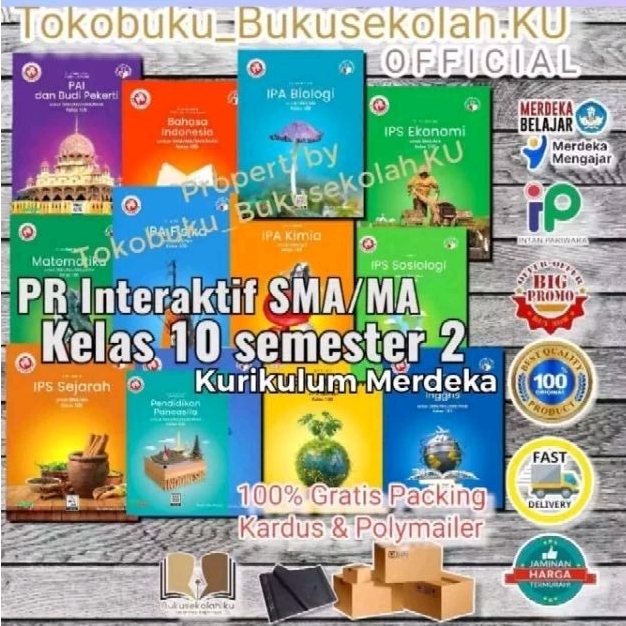 Jual Buku PR lks Interaktif Intan Pariwara SMA Kelas 10 Semester 2 Kurikulum Merdeka Tahun 2024 ...