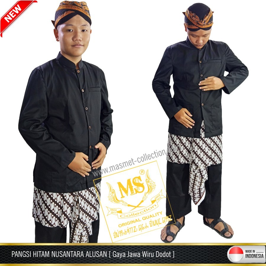 Jual BAJU PANGSI HITAM NUSANTARA ALUSAN [ Gaya Jawa Wiru Dodot ...