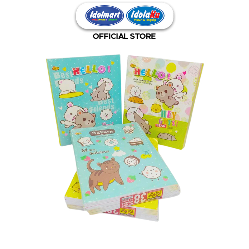 Jual IDOLMART Buku Tulis KIKY isi 38 Lembar - 10 Buku Polos | Shopee Indonesia