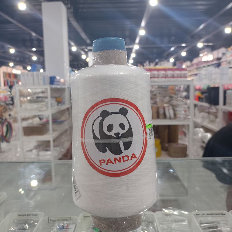 Jual Benang Polyester Panda 1/2kg Putih / Benang Obras / Benang Jahit ...