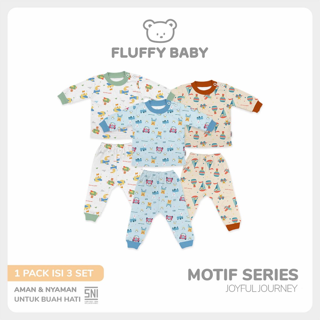 Jual FLUFFY Setelan Oblong PJG-PJG MOTIF (Isi 3Pasang) SOJJSR/SOJJXR ...