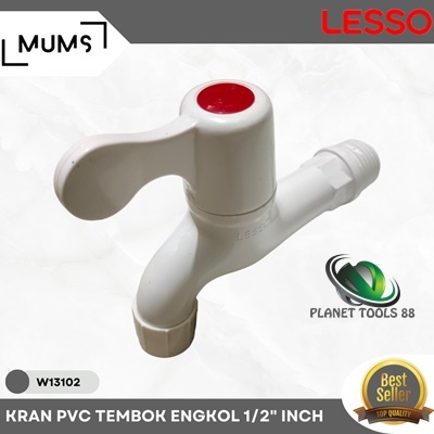 Jual Kran Pvc Tembok Engkol Lesso 1/2" Inch Keran Air Plastik Bagus ...