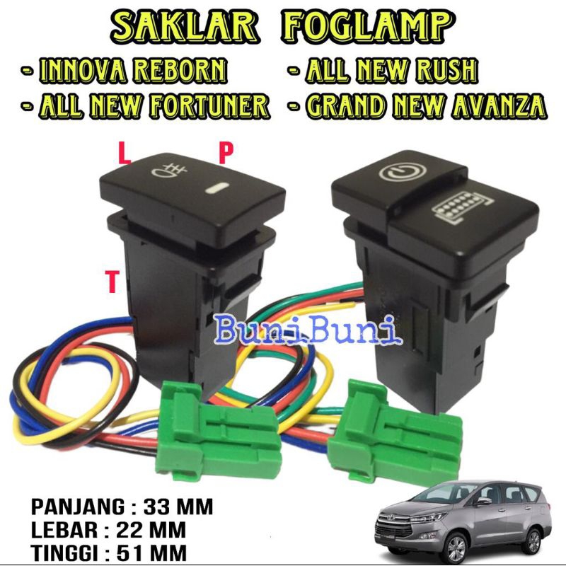 Jual SAKLAR FOGLAMP INNOVA REBORN 2015 - Switch Lampu Tembak Kabut ...