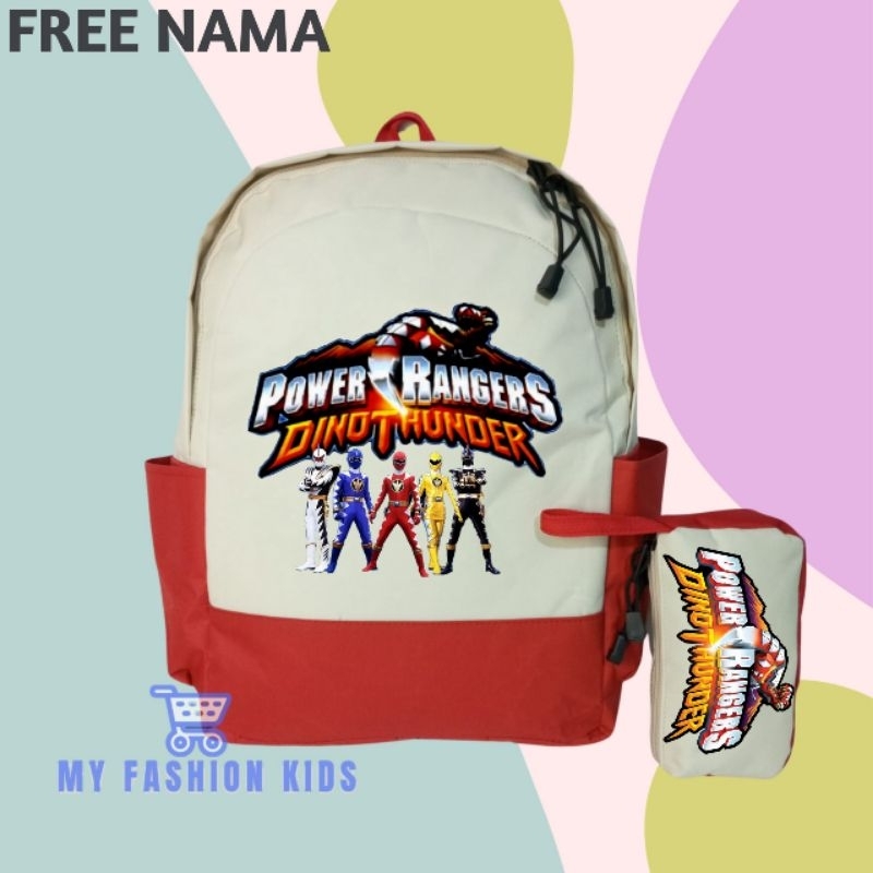 Jual Tas Ransel Backpack Anak Sekolah TK SD Custom Gambar Power Rangers ...