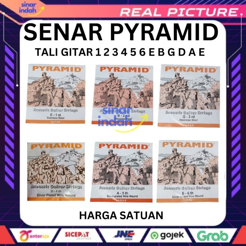 Jual Senar Gitar Pyramid Orange Satuan Kemasan Kertas Tali Guitar ...