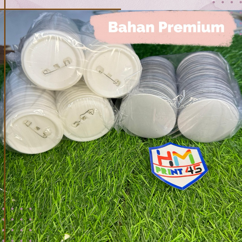 Jual BAHAN PIN 5,8 cm / bahan baku pin putih & kaleng alumunium @50 set ...