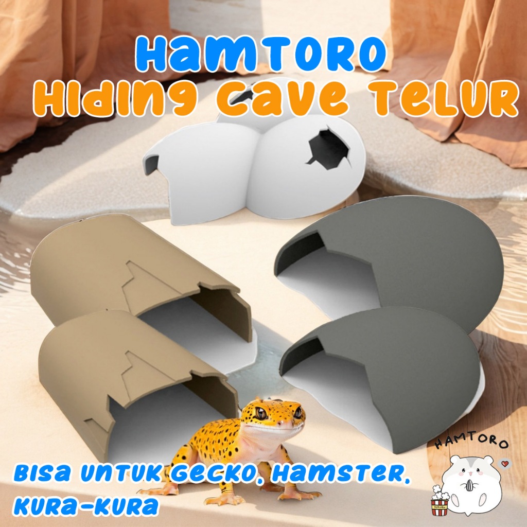 Jual Hamtoro Hiding Cave BESAR Motif Telur Rumah Gecko, Hamster Premium ...