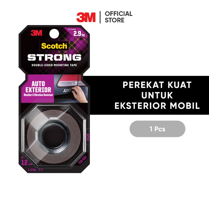 Jual Scotch 3M Auto Exterior Perekat Isolasi Mounting Tape 12MM X 1.5 M | Shopee Indonesia