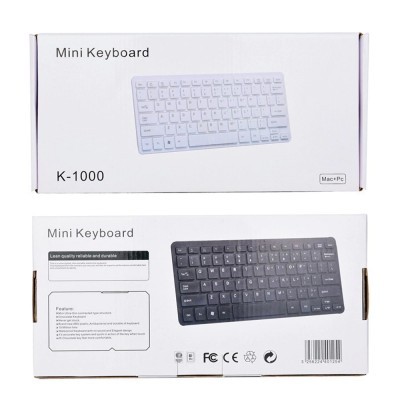 Jual Keyboard Mini K1000/ k1000 keyboard usb - Black Chiclet hitam ...