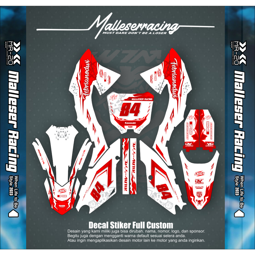 Jual DECAL STICKER MOTOR KAWASAKI KLX DTRACKER/KLX BF/KLX GORDON/KLX ...