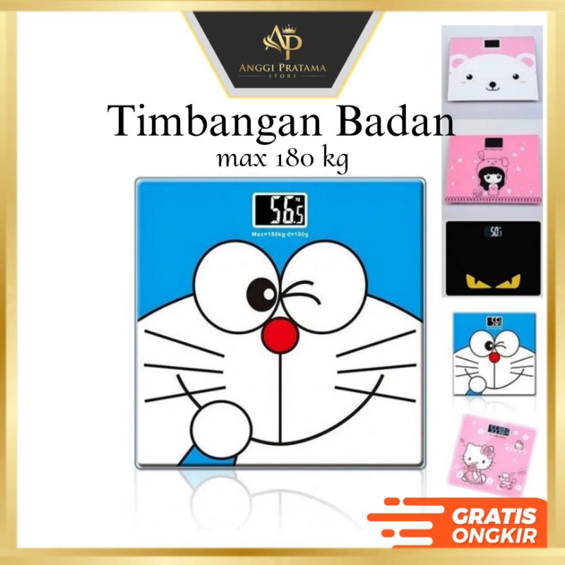 Jual TIMBANGAN BADAN DIGITAL LCD KARAKTER MAKS 180KG BODY WEIGHT SCALE ...