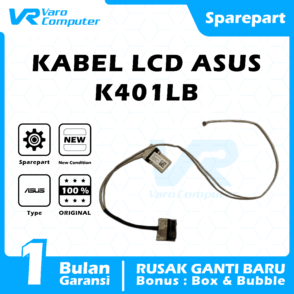 Jual Kabel Flexible lcd Laptop Asus K401 K401l ( PIN 30 ) ORIGINAL | Shopee Indonesia