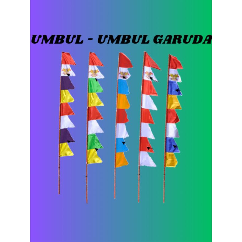 Jual BENDERA UMBUL UMBUL GARUDA GERGAJI WARNA WARNI (270 Cm x 40Cm) | Shopee Indonesia