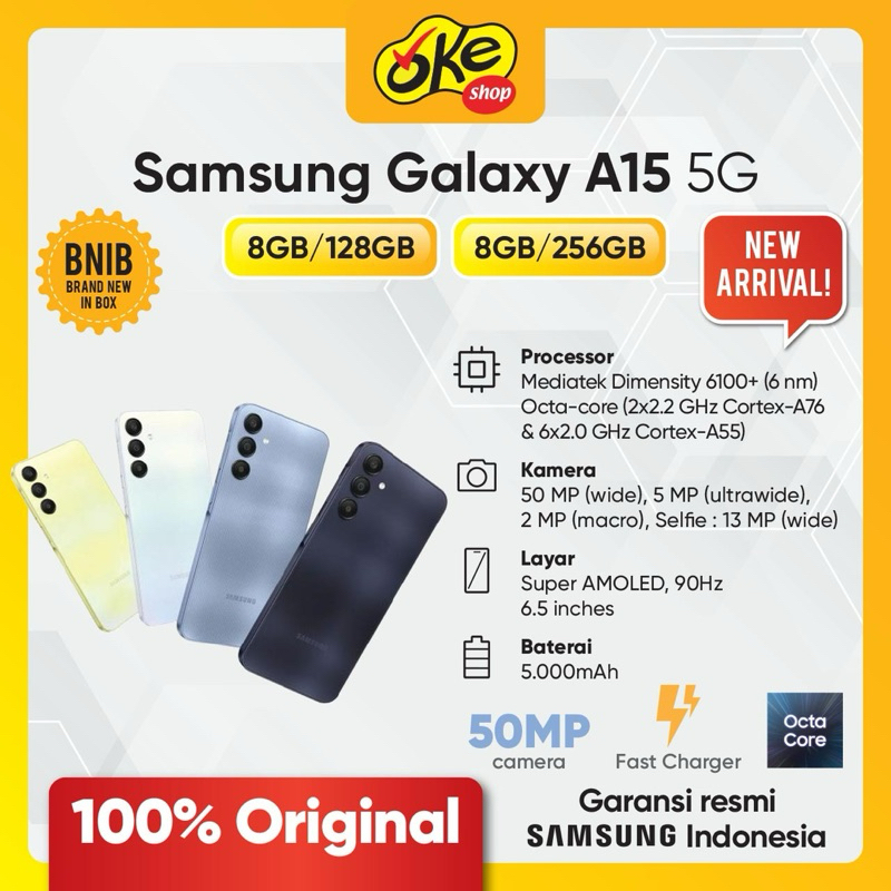 Jual Samsung Galaxy A15 5G 8/256GB - Garansi Resmi | Shopee Indonesia