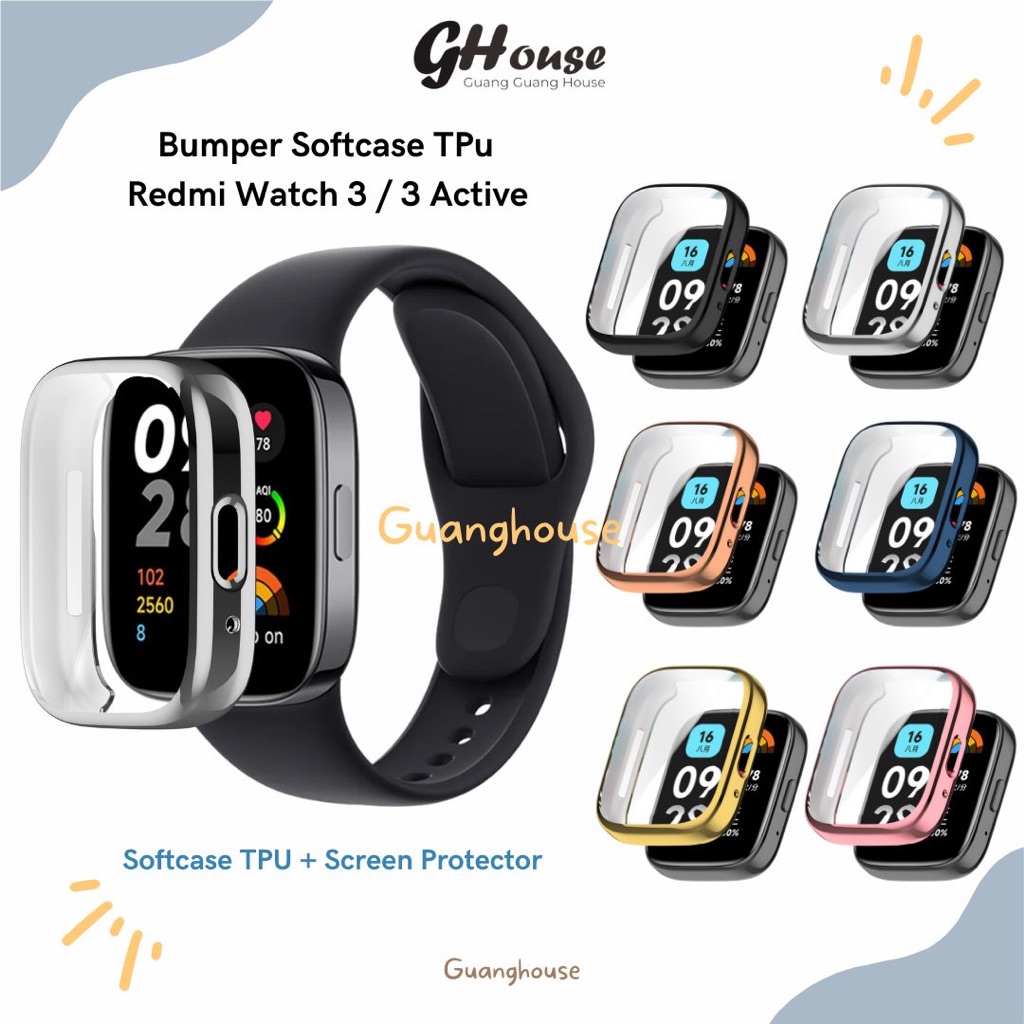 Jual Bumper Case Redmi Watch 3 Active TPU Softcase Redmi Watch 3 Active ...
