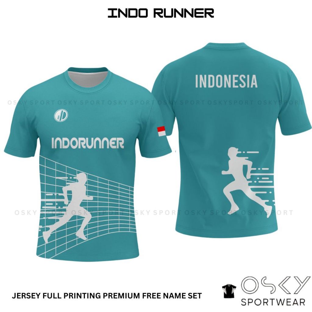 Jual JERSEY BAJU RUNNING LARI MARATHON INDORUNNER PRINTING PREMIUM | Shopee Indonesia