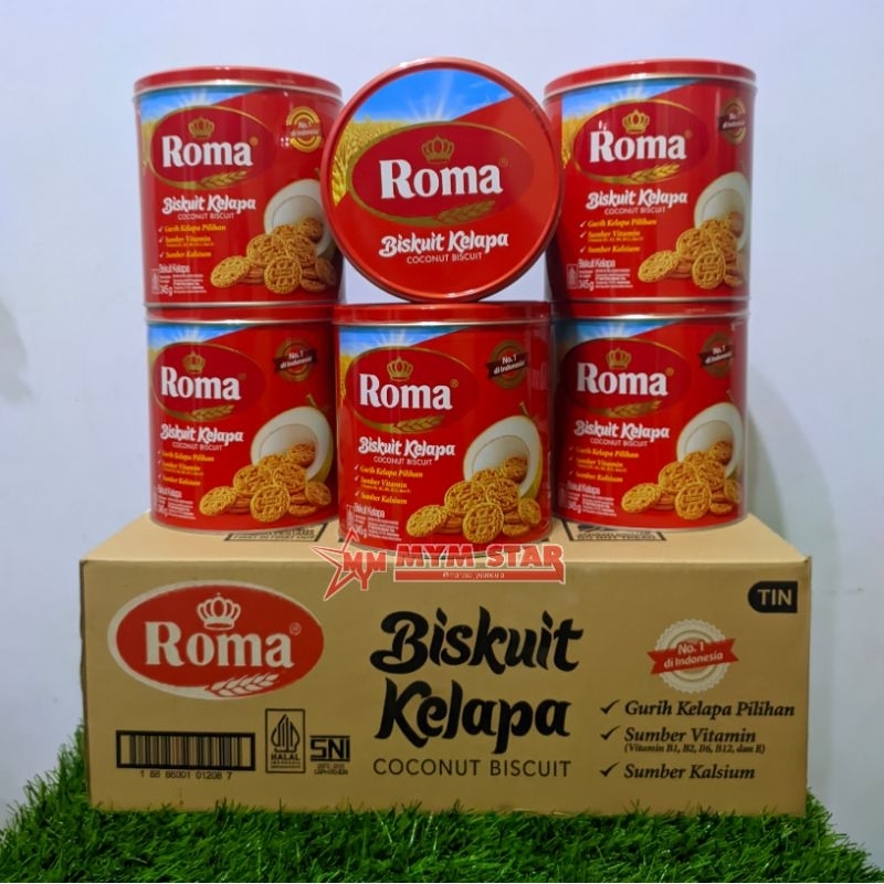 Jual (1 DUS) Roma Biskuit Kelapa Kaleng 6×345g | Shopee Indonesia
