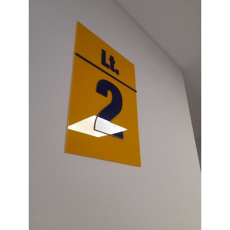 Jual sign tanda papan angka nomor lantai floor number nama tulisan ...