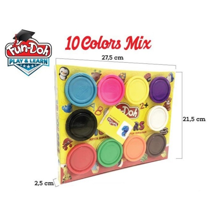 Jual Fun-Doh Refil 10 Dough Lilin Mainan Anak | Mainan Anak FunDoh ...