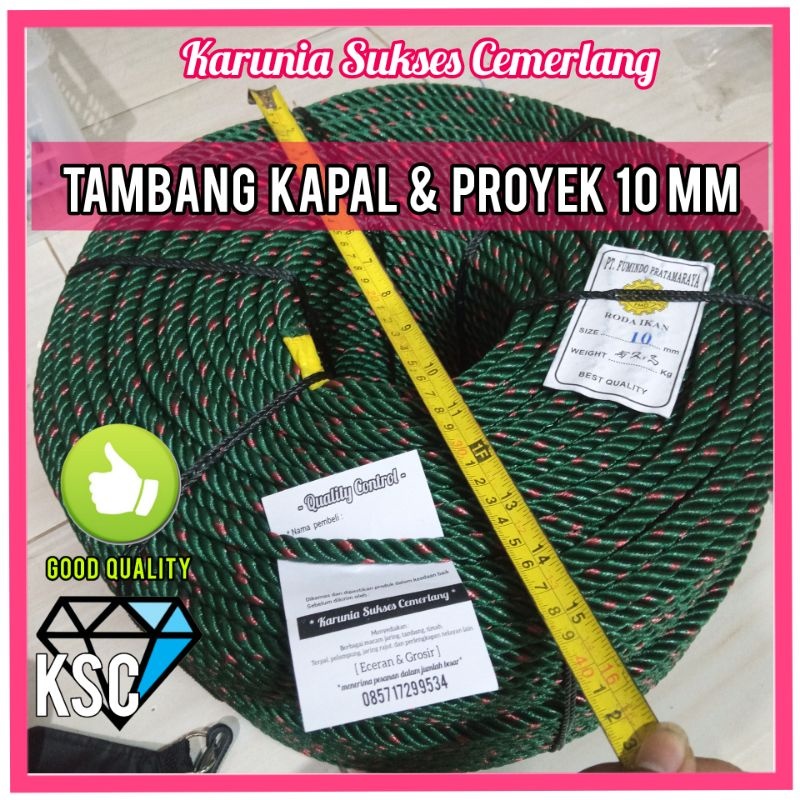 Jual TAMBANG 10 MM / TAMPAR 10MM / TAMBANG JANGKAR KAPAL / TAMBANG ...
