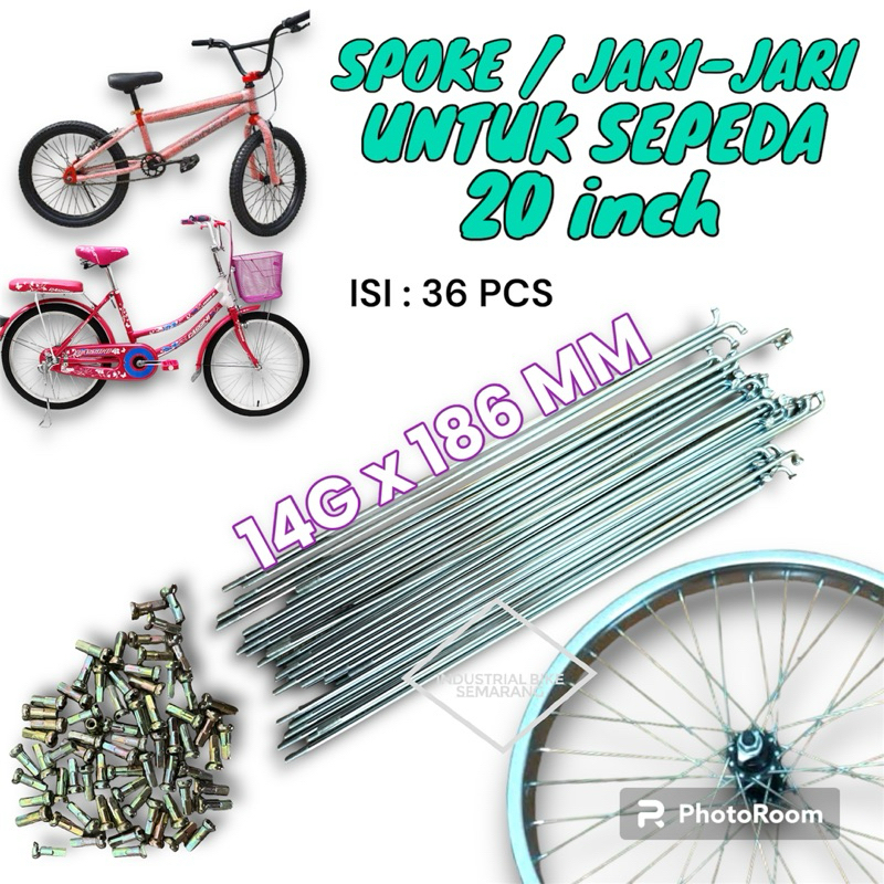 Jual (14G x 186MM) Croom Spoke Ruji Jari-Jari Jeruji Terali Sepeda 20 ...