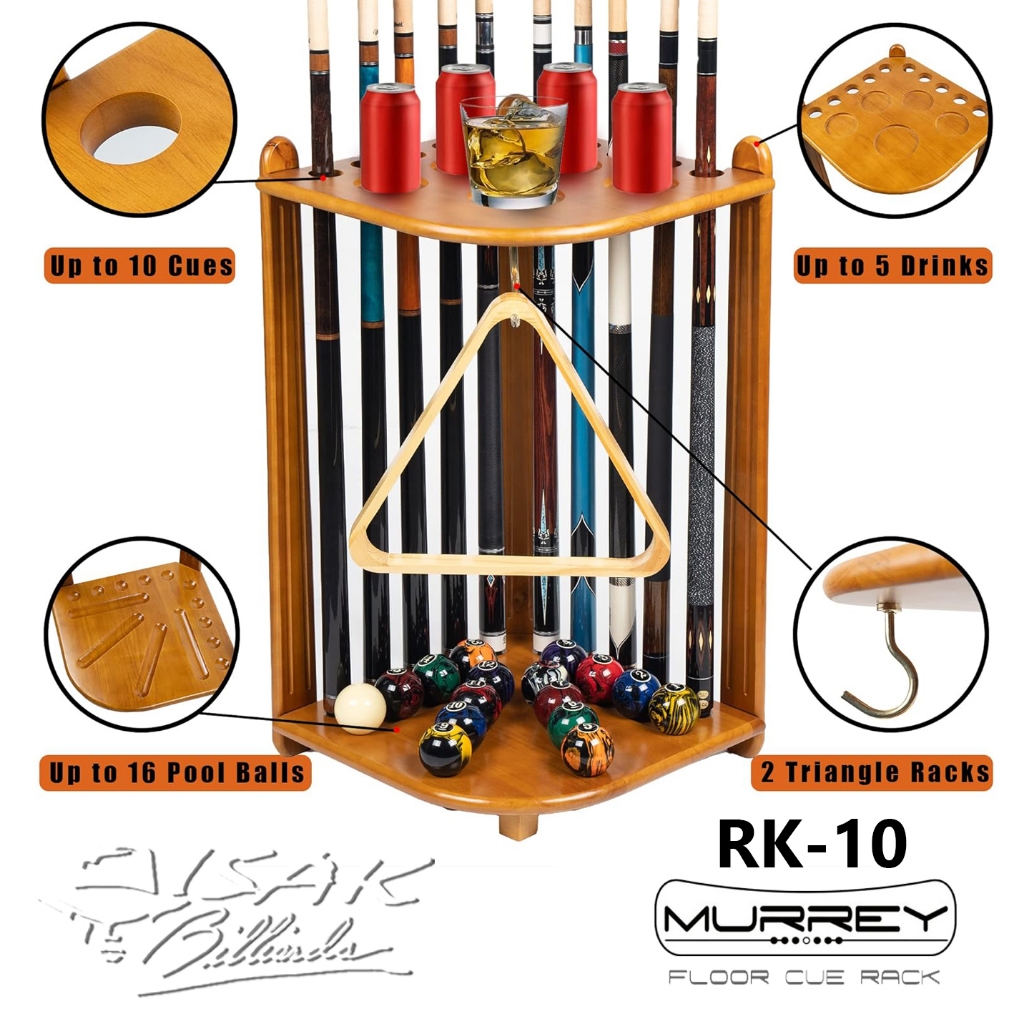 Jual Murrey Floor Cue Rack RK-10 Rak Stick Kayu Sudut Corner Billiard Cues | Shopee Indonesia