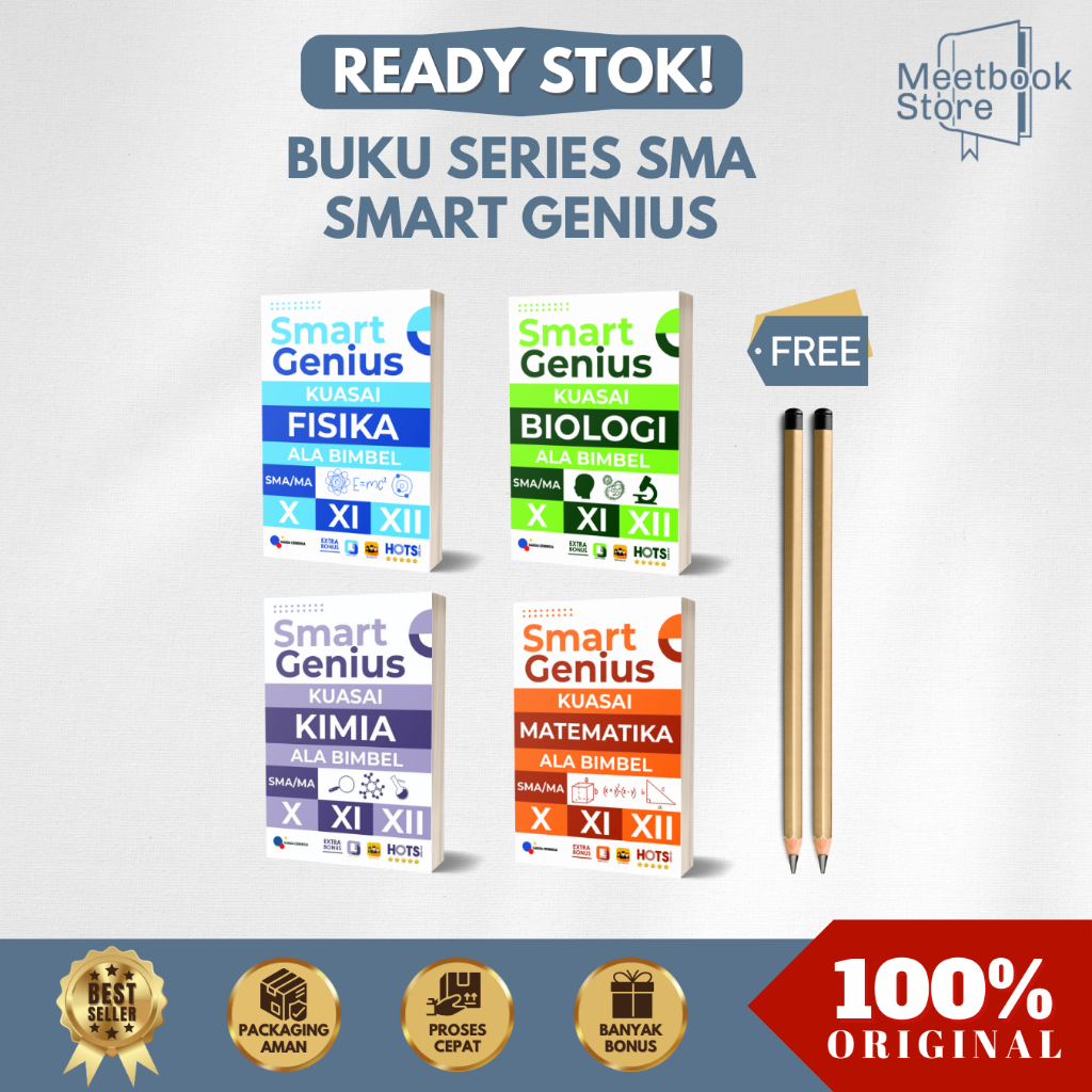 Jual PAKET BUKU SOAL SMA / BUKU SMA SMART GENIUS KUASAI MATEMATIKA,KIMIA,FISIKA,BIOLOGI SMA/MA ...