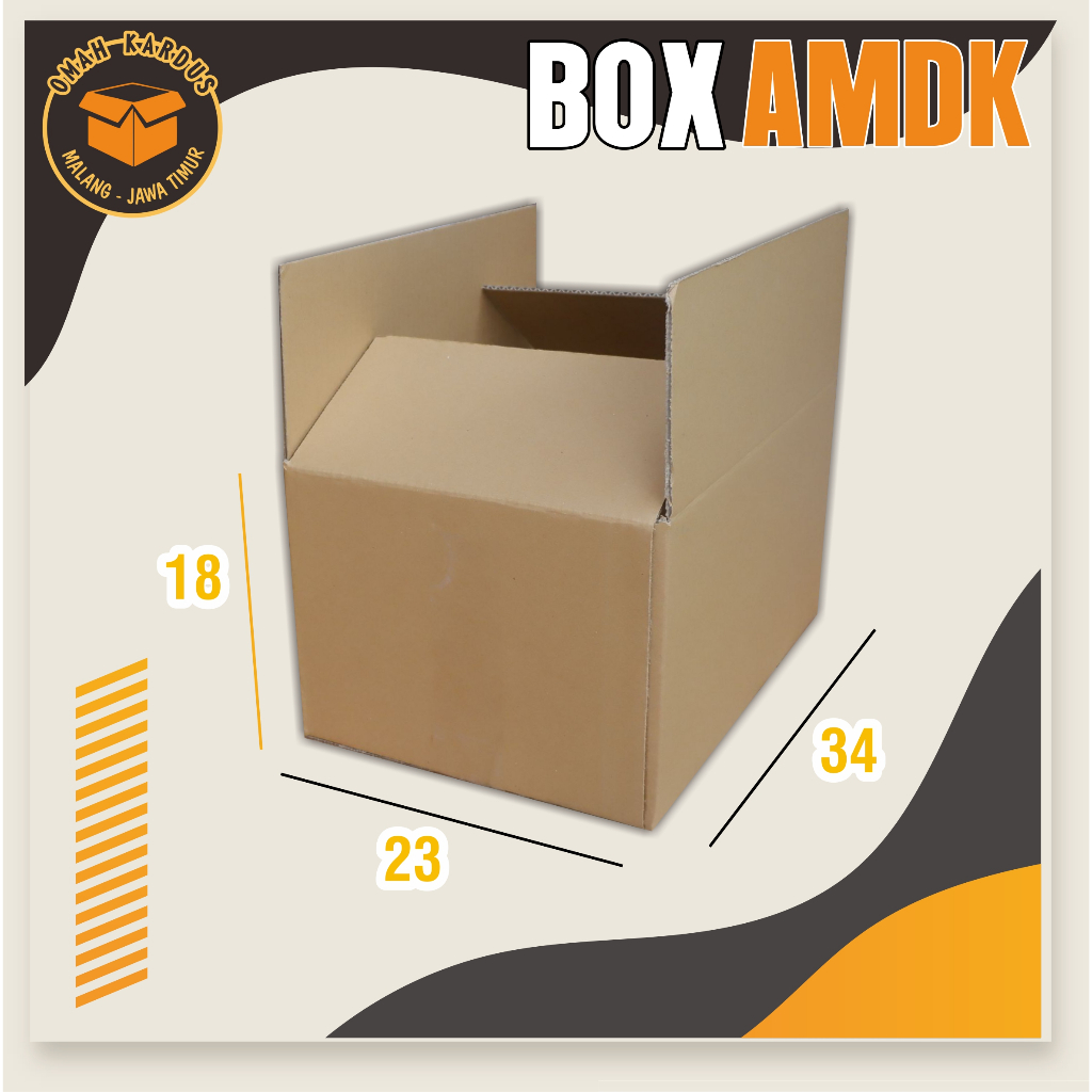 Jual Box Amdk Coklat 330ml 34x23x18 cm | box packing | kardus packing ...