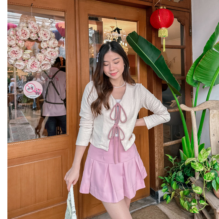 Jual Sweet Berry - So Mi Cardigan (Cardigan Blouse Atasan Pita Wanita ...