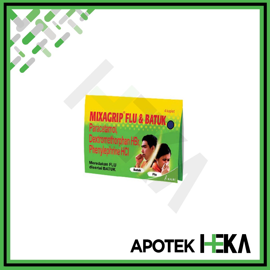 Jual Mixagrip Hijau Flu dan Batuk PE Strip isi 4 Tablet (BANDUNG ...