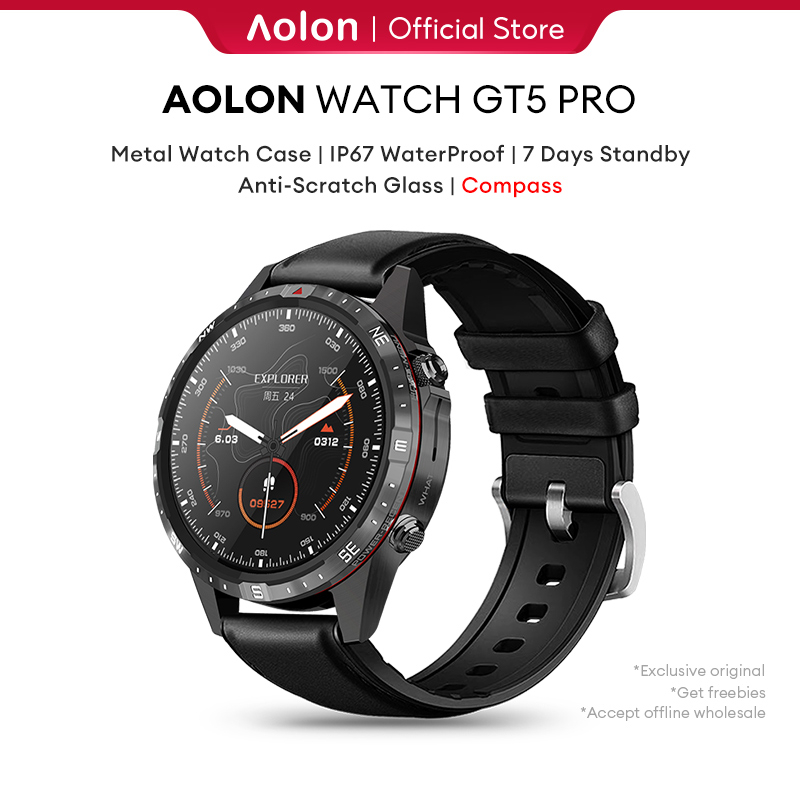 Jual Aolon GT5 Pro Smartwatch 2024 New Compass 100+ Sport Modes Jam ...