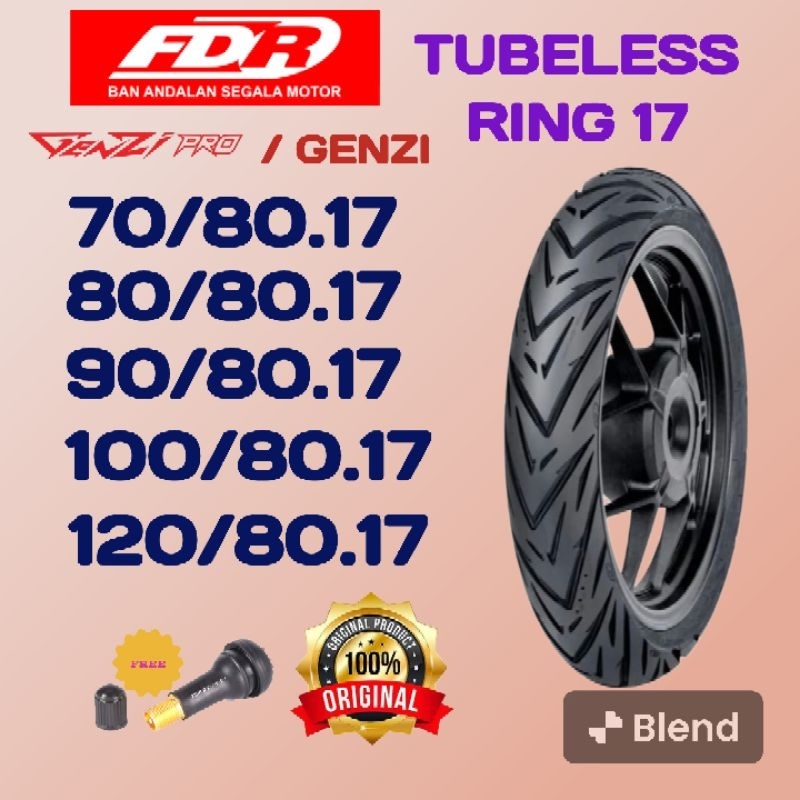 Jual READY.. PROMO TERMURAH !!! BAN TUBELESS FDR GENZI/GENZI PRO RING ...
