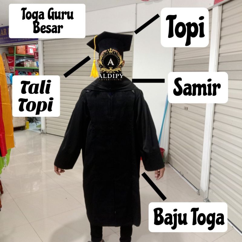 Jual Baju Toga Senator Toga Guru Besar Toga Rektor Warna Hitam ...