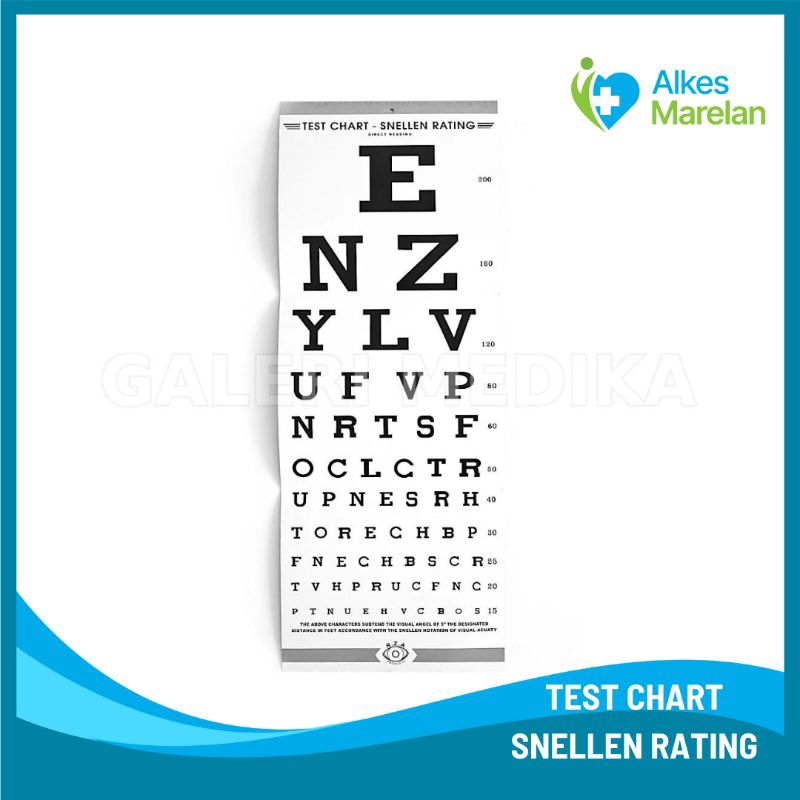 Jual SNELLEN RATING - Alat Test Mata Rabun Jauh Dekat / Snellen Chart ...