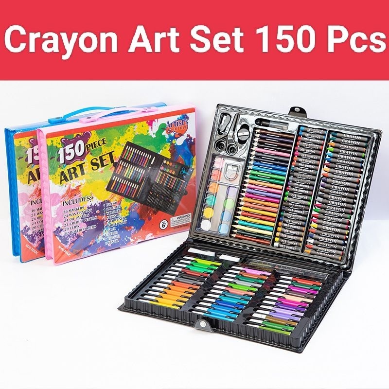 Jual Crayon Art Set 150 Pcs/Art Set 150 Pensil Warna/Crayon Mewarnai ...
