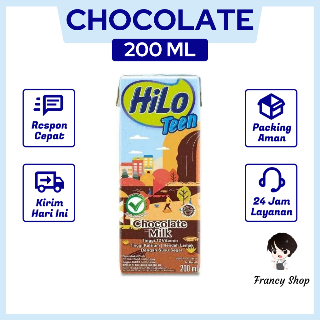 Jual Hi-Lo Teen Susu Ready To Drink Rasa Coklat 200 ml | Shopee Indonesia