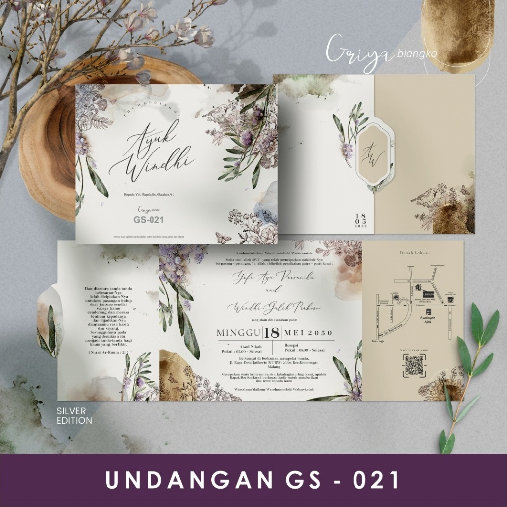 Jual Blangko Undangan Nikah atau Kertas Undangan Pernikahan Griya GS ...