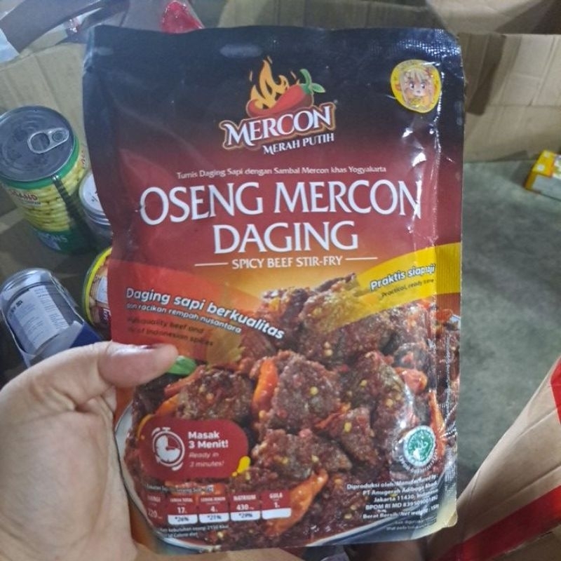 Jual MERAH PUTIH OSENG MERCON DAGING SAPI PEDAS 150G | Shopee Indonesia