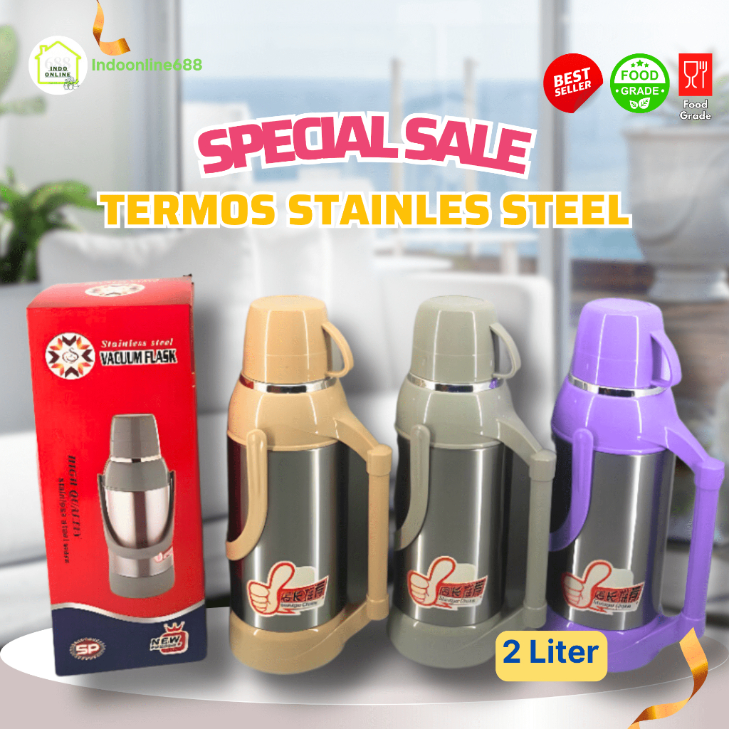 Jual TERMOS VACUM FLASK STAINLES STEEL WARNA - TEMPAT AIR PANAS BOTOL TAHAN AIR PANAS & DINGIN ...
