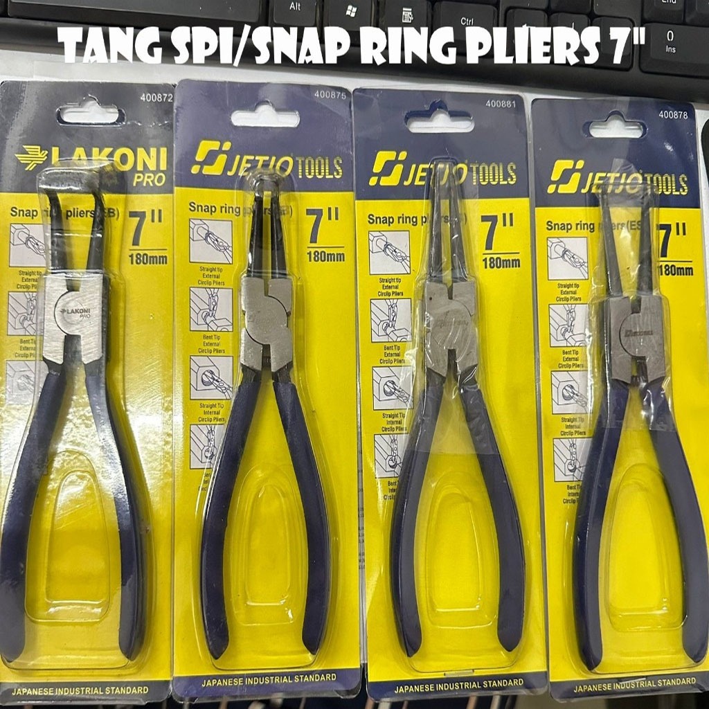 Jual Tang Snap ring jepit ring / Tang Spi 7"/ Bengkok - Lurus / Buka ...