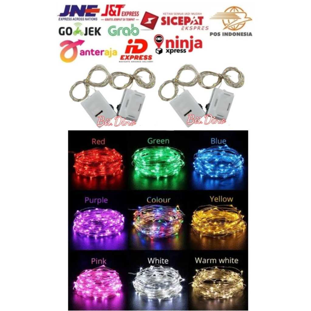 Jual Lampu Tumblr Kawat Mini 1m 1 Meter Baterai Lampu Hias Dekorasi ...