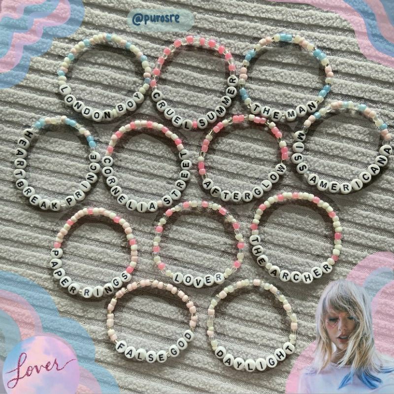Jual 02 - LOVER - Taylor Swift Friendship bracelets album inspired for ...
