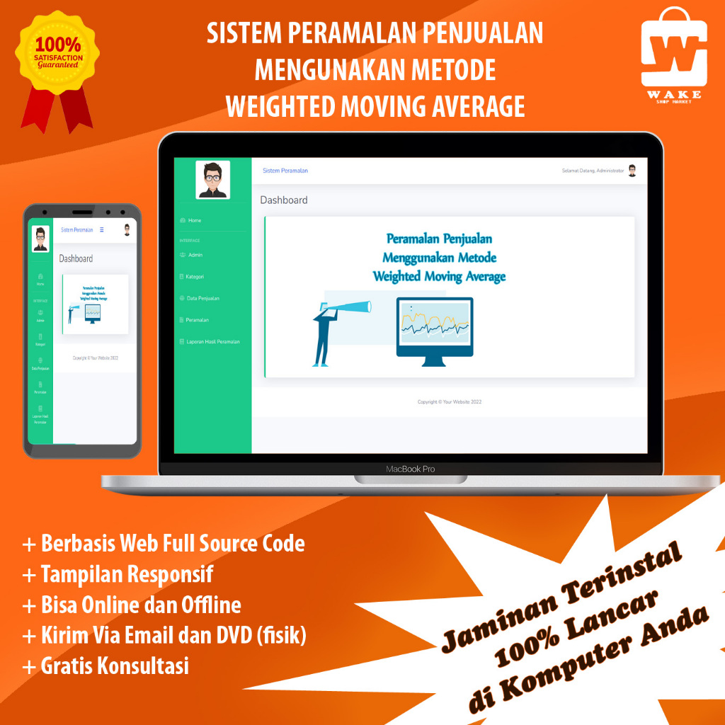 Jual APLIKASI PERAMALAN PENJUALAN MENGGUNAKAN METODE WEIGHTED MOVING ...