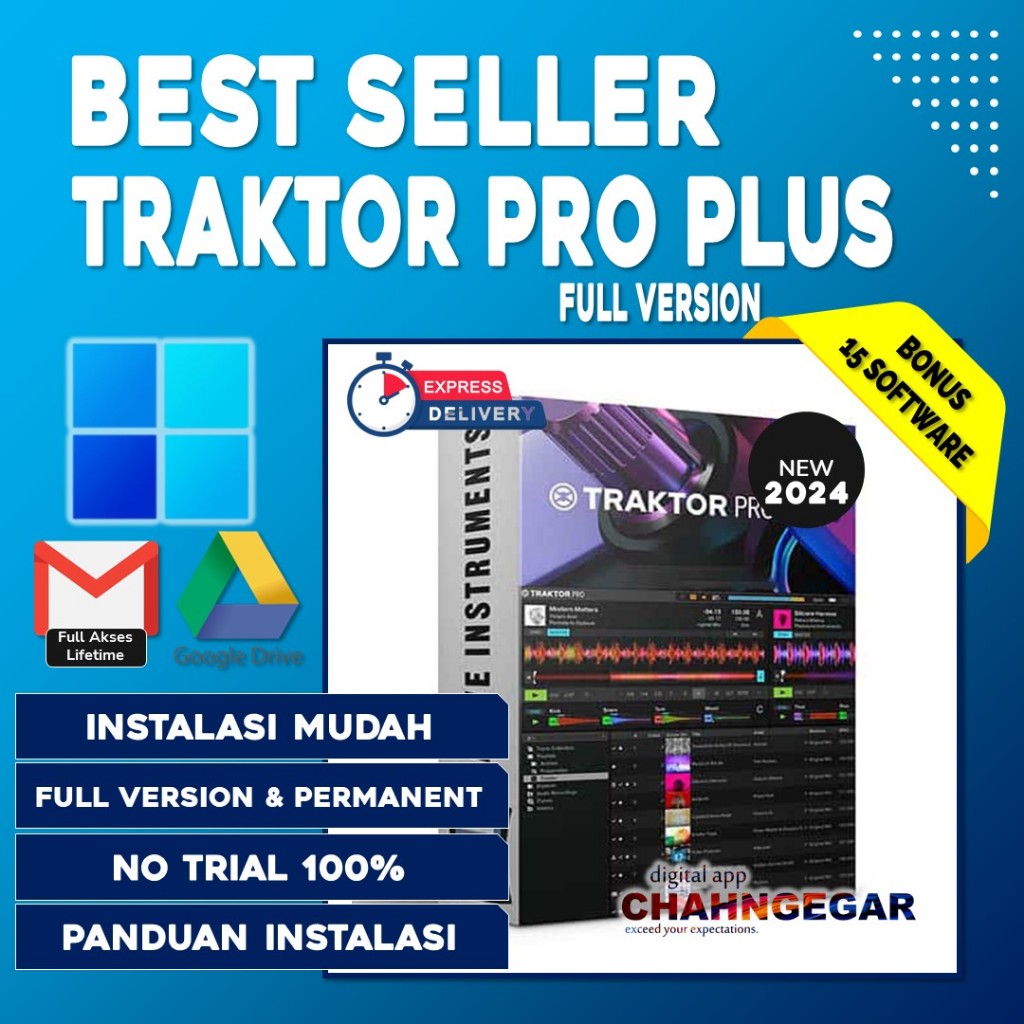 Jual Traktor Pro Plus 2024 Full Version Permanen Software DJ (Disc Jockey) Native Instrument VST ...