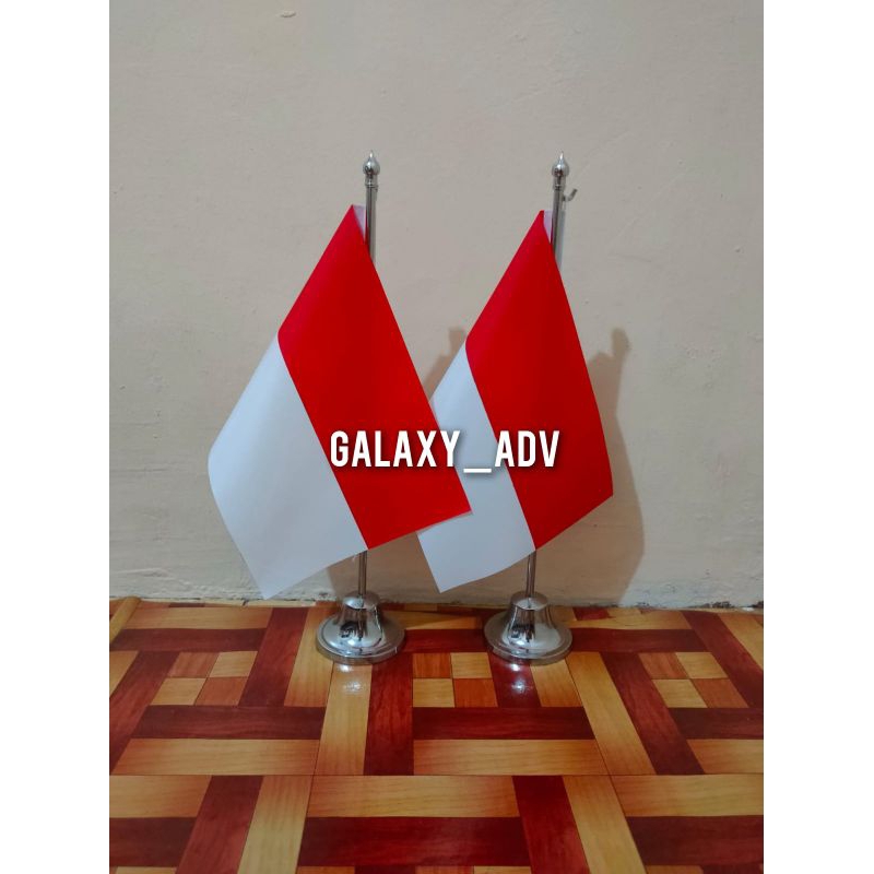 Jual bendera meja bendera pajangan MERAH PUTIH ready stok + tiang ...