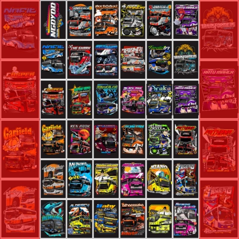 Jual STIKER BUS ORIGINAL VIRAL 45PCS / STICKER BASURI / PAKET STIKER ...