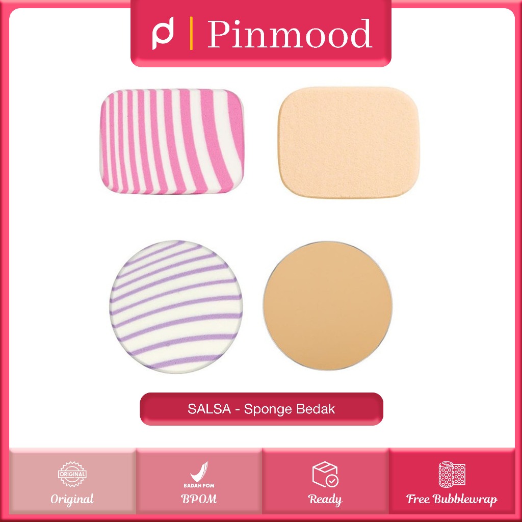 Jual SALSA - SPONGE BEDAK - Spon Basah Bulat & Persegi Puff Spons Bedak ...